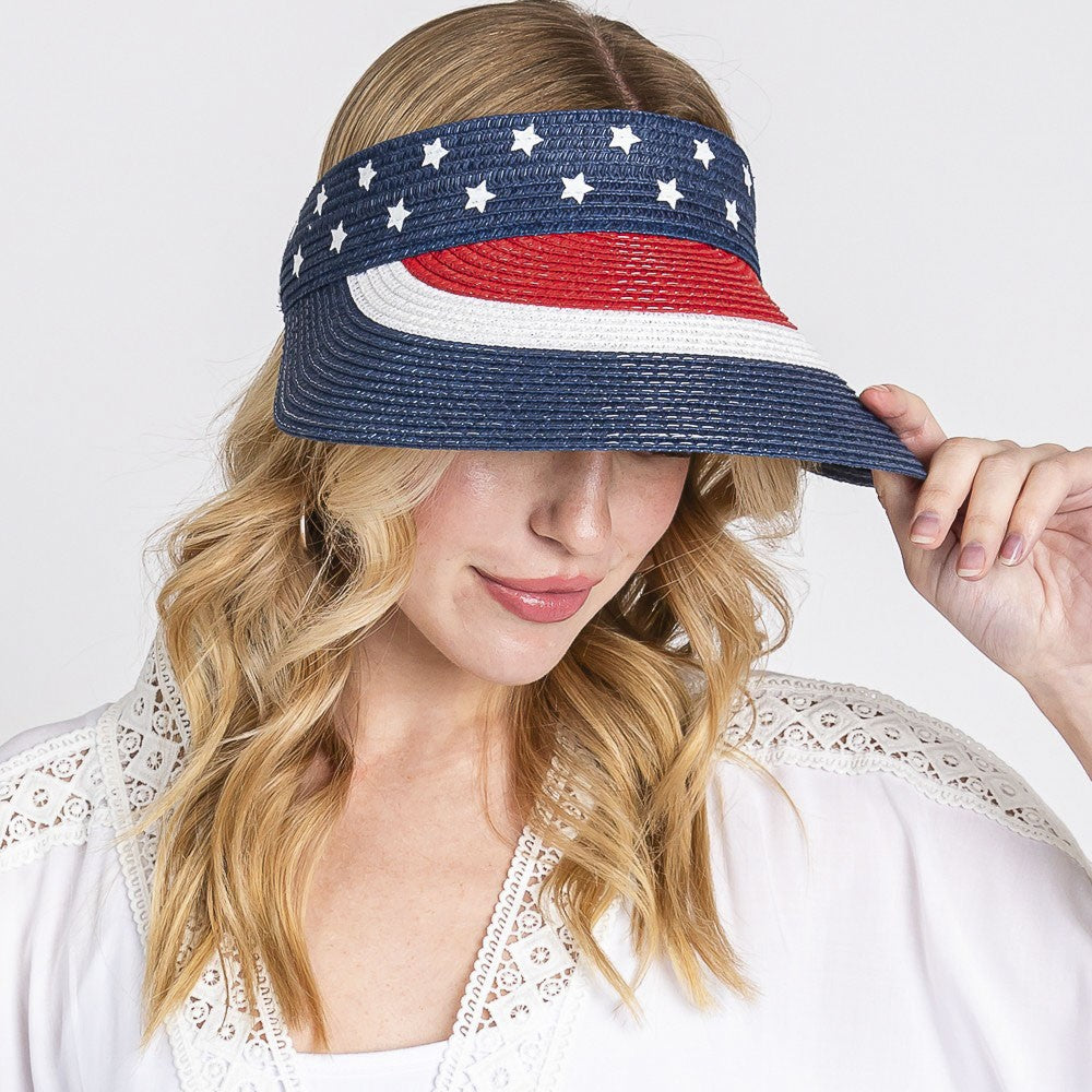 Roll Up American Flag Sun Visor – ALLUV PLACE