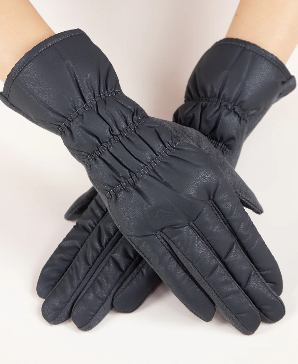Matte Puffer Gloves in Charcoal – ALLUV PLACE